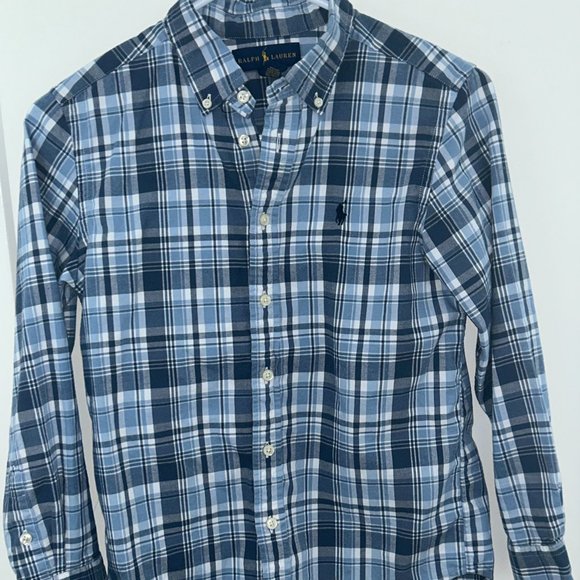 Ralph Lauren Blue Label | Shirts & Tops | Ralph Lauren Plaid Flannel Shirt Boys Sz M 12 Nwot ...